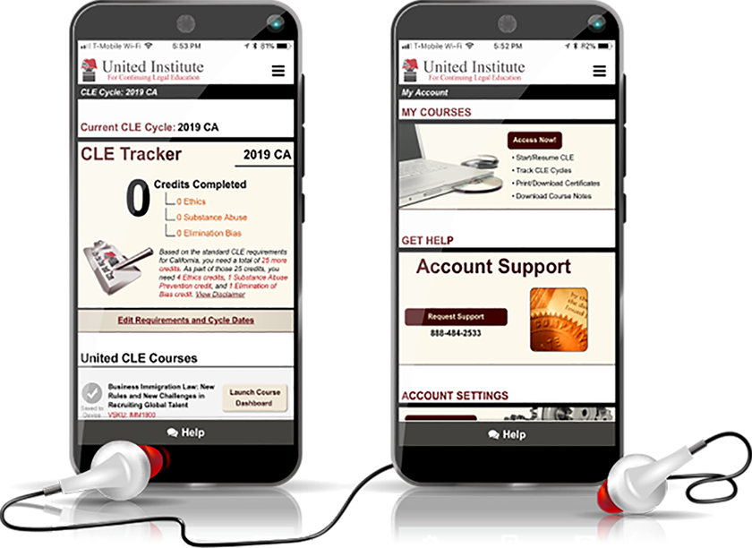 CLE On The Go Mobile App for iOS & Android : UnitedCLE.com